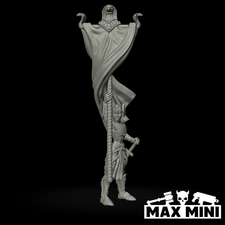 3D Printable Desert Elf Battle Standard by Max Mini