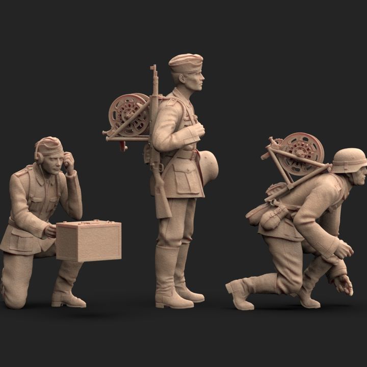 3D Printable German Soldiers radio operator and signalman by Dmitry ...
