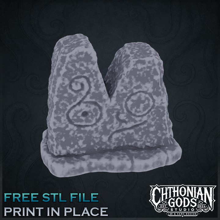 3D Printable Eldritch Monolith – Free STL by ChthonianGodsStudio