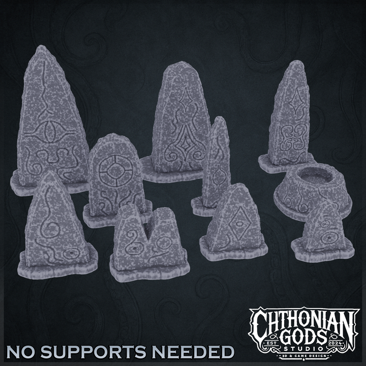 3D Printable Eldritch Monoliths by ChthonianGodsStudio