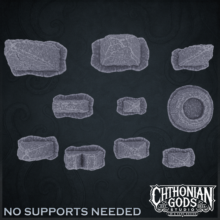 3D Printable Eldritch Monoliths by ChthonianGodsStudio