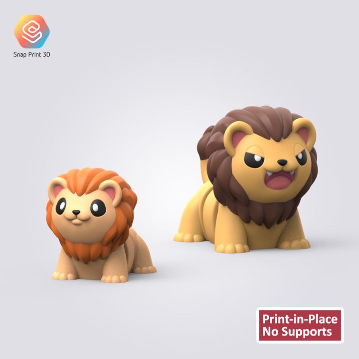 3D Printable Flexi Lion by SNAP PRINT 3D