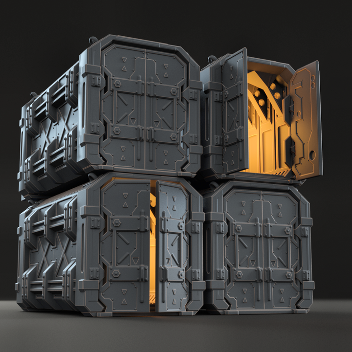 3D Printable Print-In-Place Large Container / Stackable (FDM Support ...