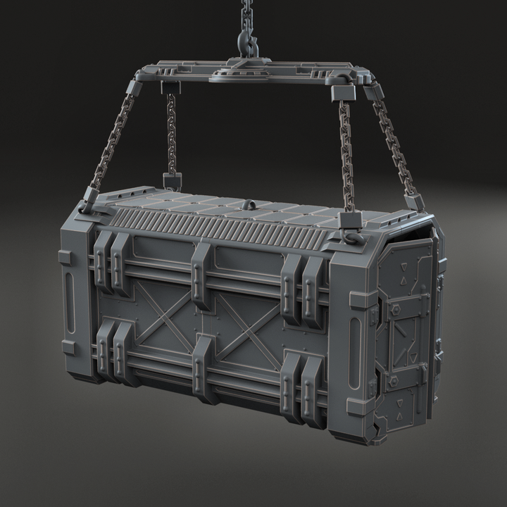 3D Printable Print-In-Place Large Container / Stackable (FDM Support ...