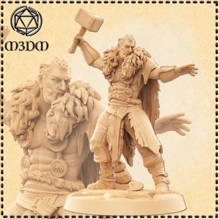 3D Printable Thor (Action) by M3DM