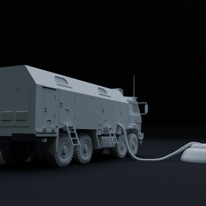3D Printable Russian Ural 5323 with SKO 10K Water Treatment Module by ...