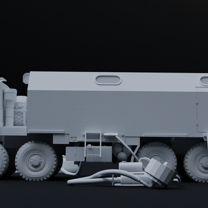 3D Printable Russian Ural 5323 with SKO 10K Water Treatment Module by ...
