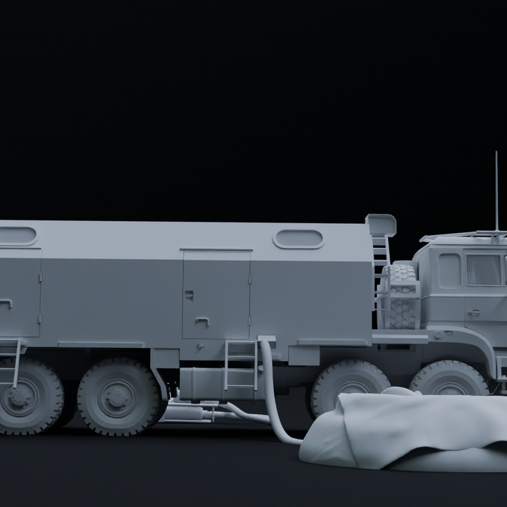 3D Printable Russian Ural 5323 with SKO 10K Water Treatment Module by ...