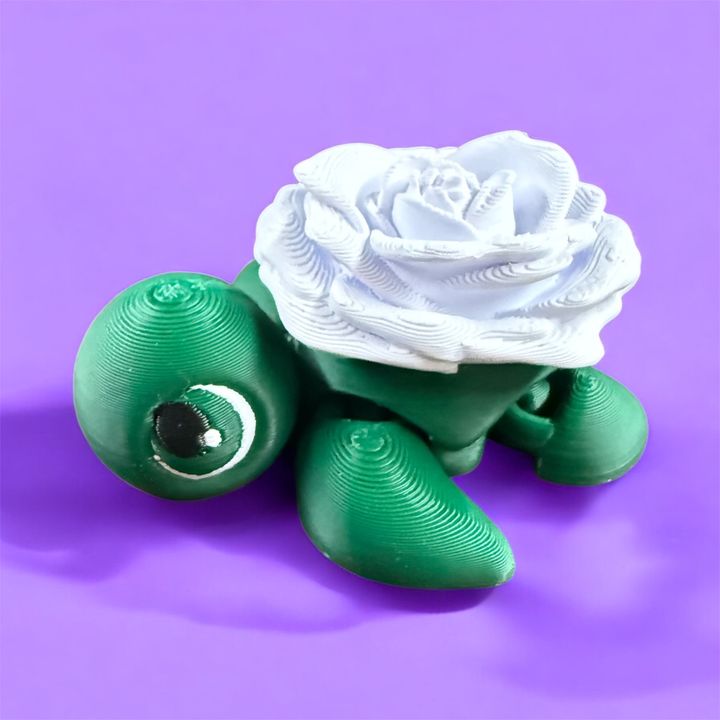 3D Printable Baby Rose Turtle by Rebel Alicorn Designs