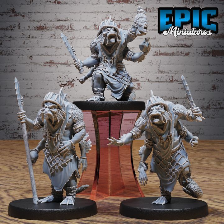 3D Printable Fishfolk Vagabond Set / River Folk Warrior / Men-Fish ...