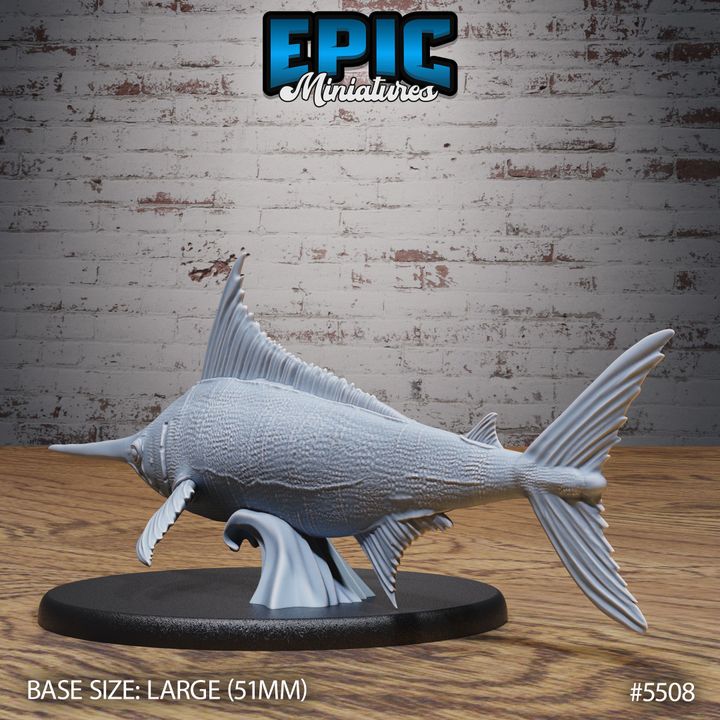 3D Printable Marlin Swordfish / Sea Water Creature / Ocean Beast ...