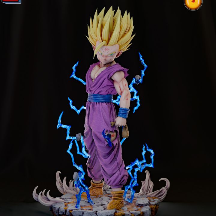 3D Printable GOHAN SSJ2 by Lucas Perez