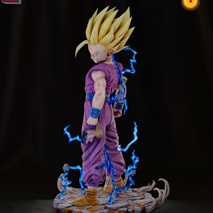 3D Printable GOHAN SSJ2 by Lucas Perez