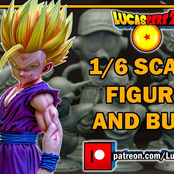 3D Printable GOHAN SSJ2 by Lucas Perez