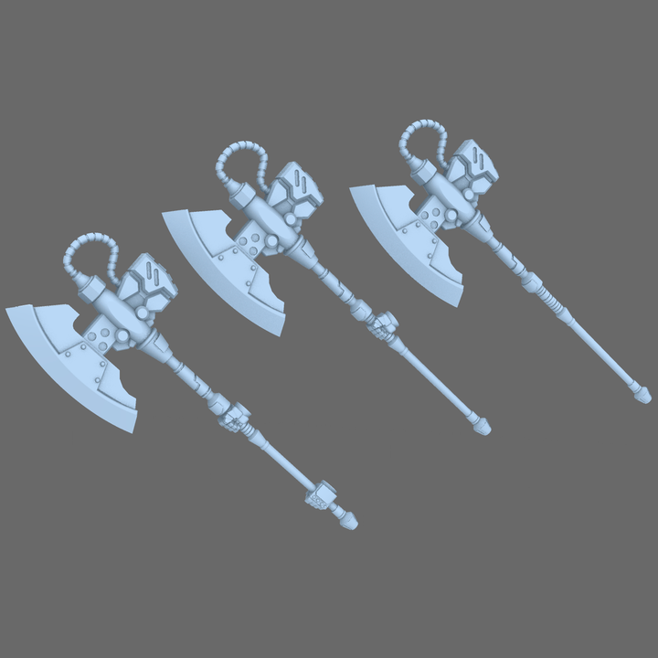 3D Printable Clan Gunpla Heat Hawk Ax by BW Terrain & Forge