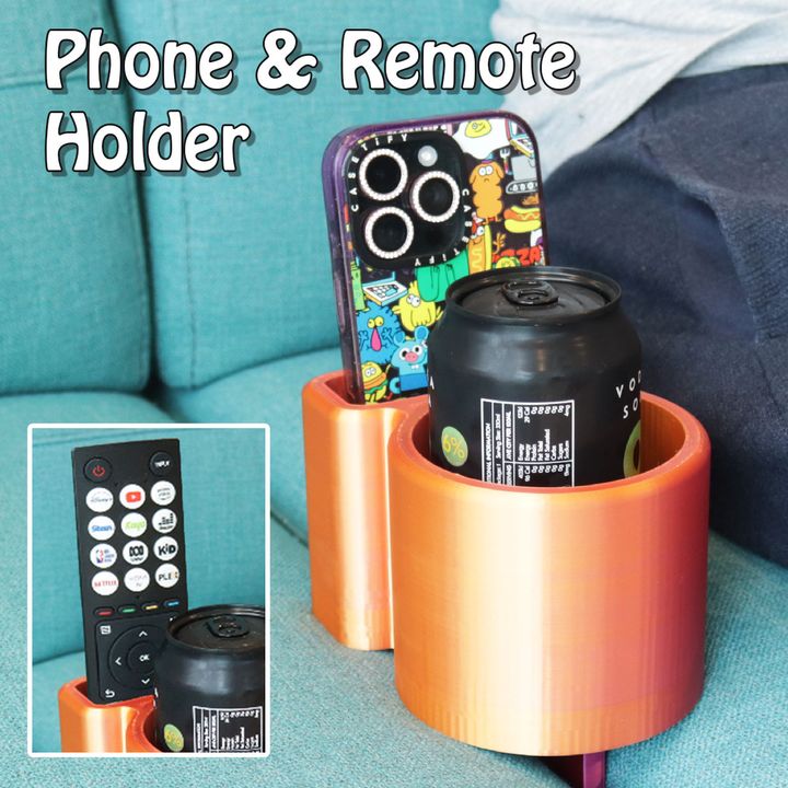 3D Printable Cup Holders for Sofa Cushions by Kickass3DPrints