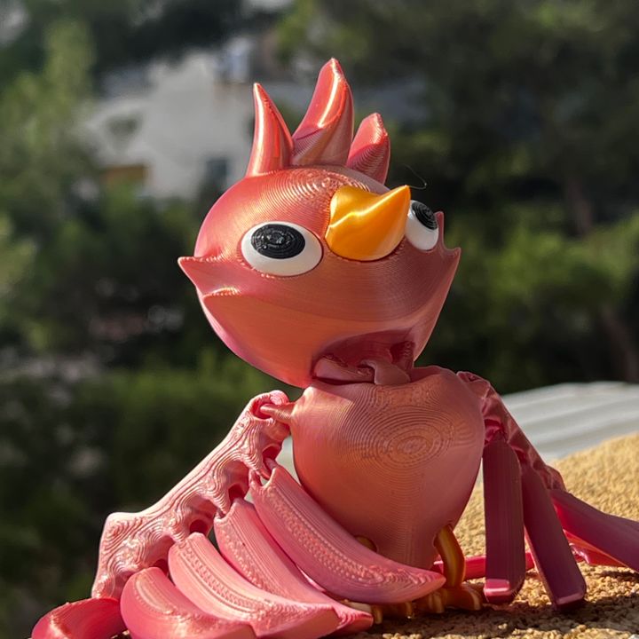 3D Printable Articulated Fenix Toy - Birdie by Apiformis
