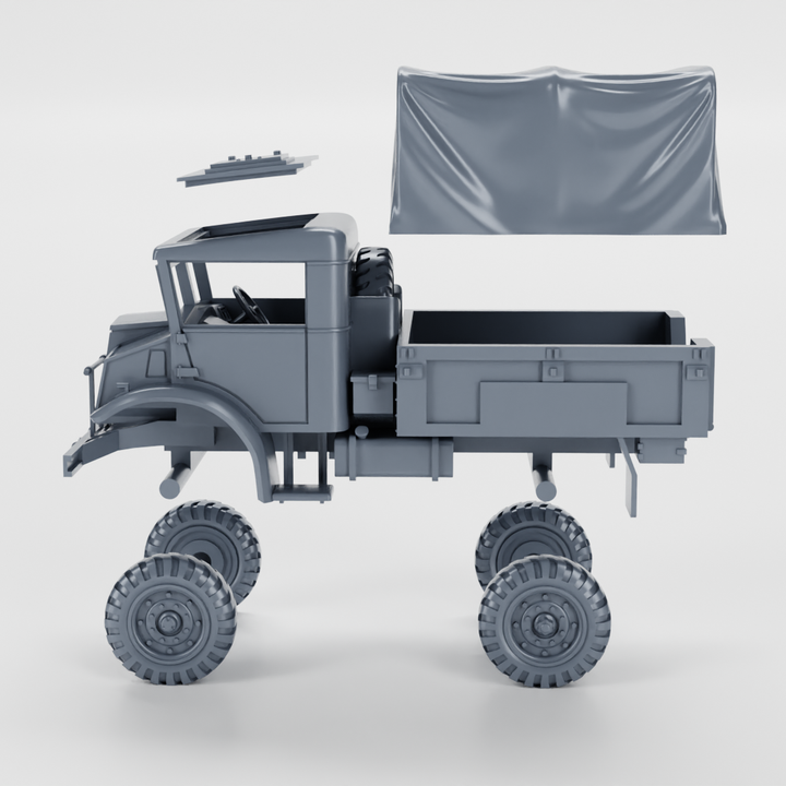 3D Printable CMP C15A Light truck (4x4, 15 cwt) (Canada, WW2) by Wargame3d