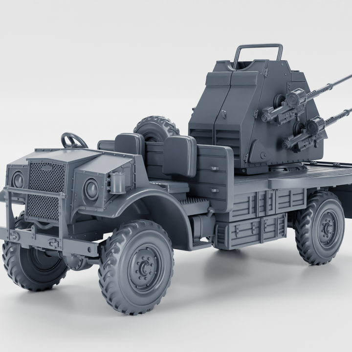 3D Printable CMP F60L with Quad Polsten AA guns (Canada, WW2) by Wargame3d