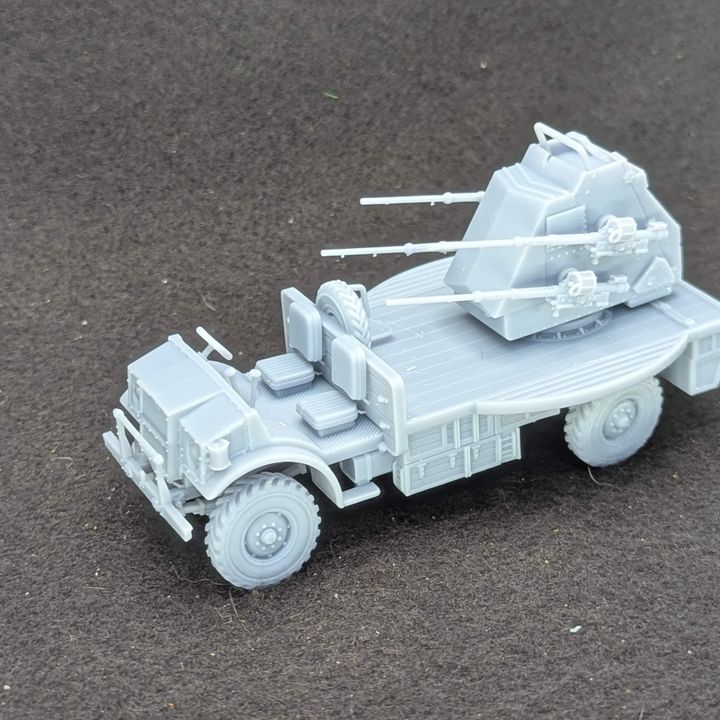 3D Printable CMP F60L with Quad Polsten AA guns (Canada, WW2) by Wargame3d