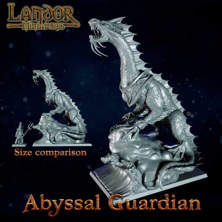 3D Printable Abyssal Guardian by Landor Miniatures