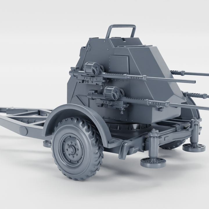 3D Printable Quad Polsten AA guns (Canada, WW2) by Wargame3d