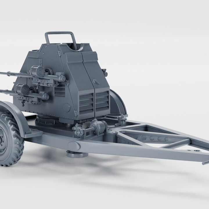 3D Printable Quad Polsten AA guns (Canada, WW2) by Wargame3d