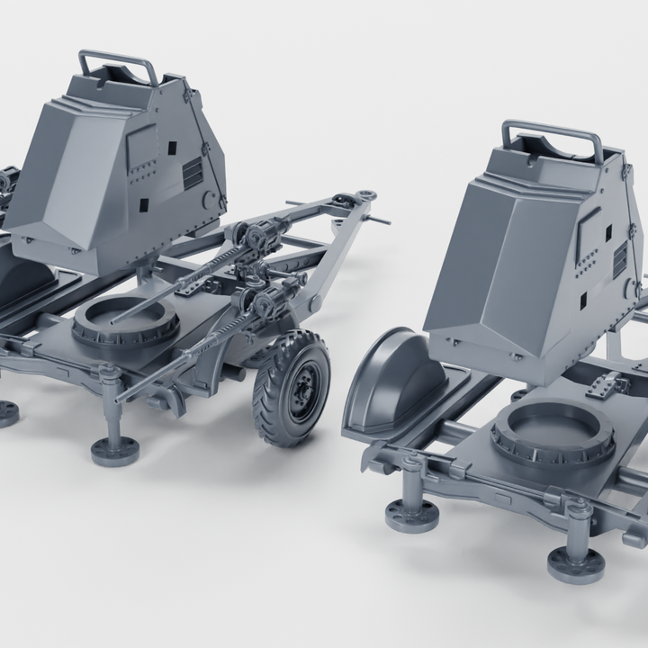 3D Printable Quad Polsten AA guns (Canada, WW2) by Wargame3d