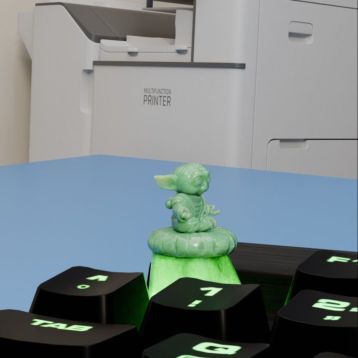 3D Printable Baby Yoda Keycap by Studio Tridimen