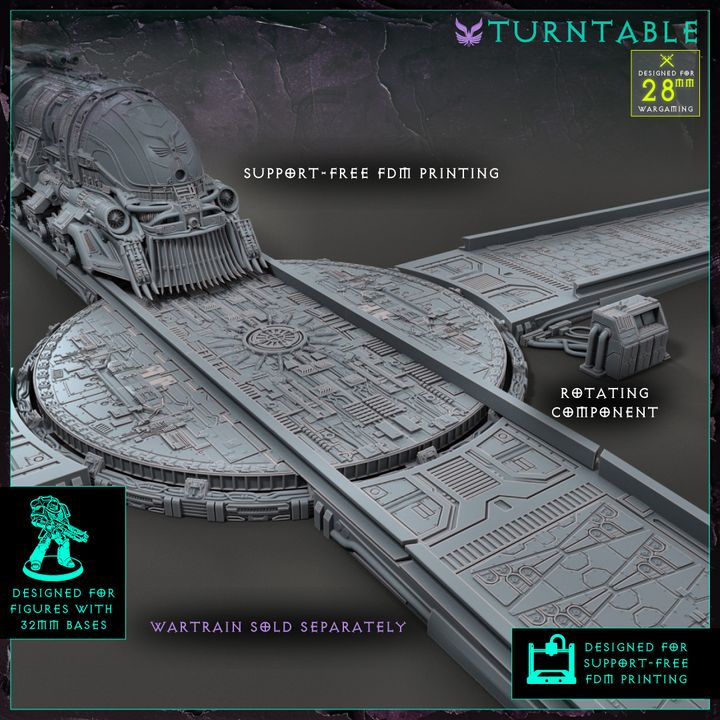 3D Printable Turntable (FDM Support-Free) by Cassidy Byars