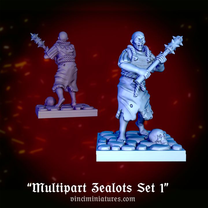 3D Printable ZEALOTS MULTIPART SET 1 by vinciminiatures