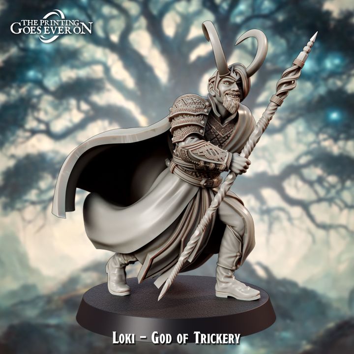 3D Printable Loki - God of Trickery - Presupported by The Printing Goes ...