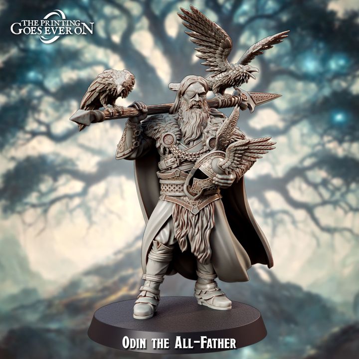 3D Printable Odin the All-Father - Presupported by The Printing Goes ...