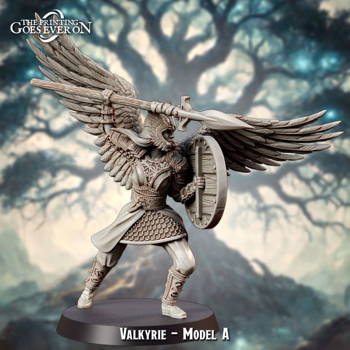 3D Printable Valkyries - Presupported by The Printing Goes Ever On