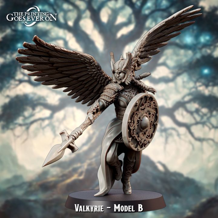 3D Printable Valkyries - Presupported by The Printing Goes Ever On