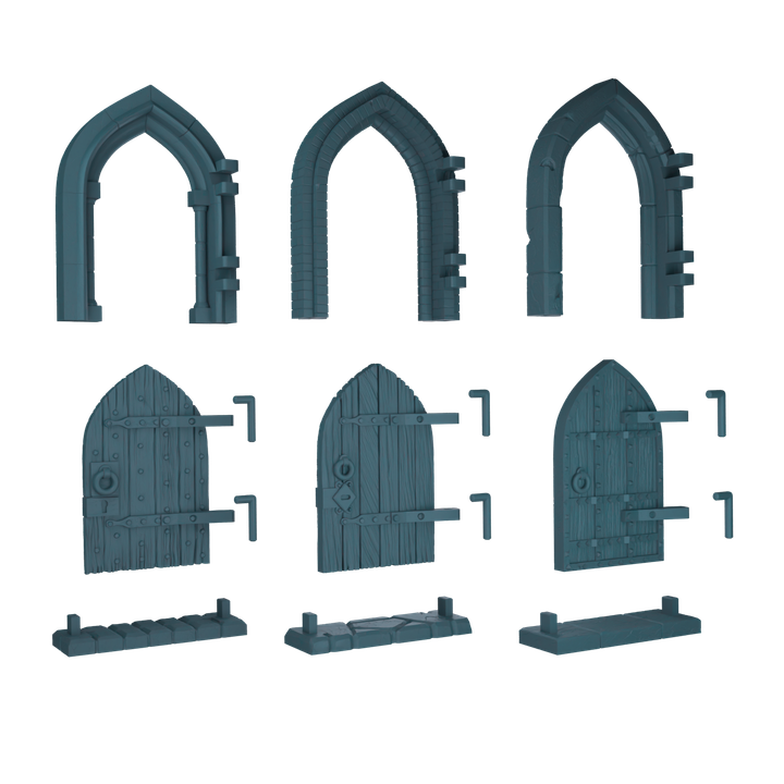 3D Printable Pointed Arch Doors by Tiny Furniture