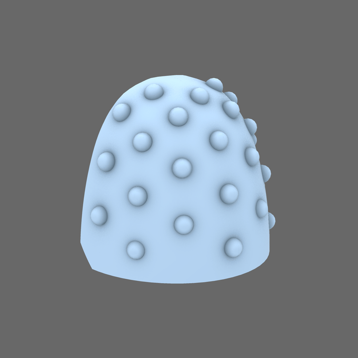 3D Printable Space Knight V6 Studded Blank Shoulder Pads Type A by BW ...