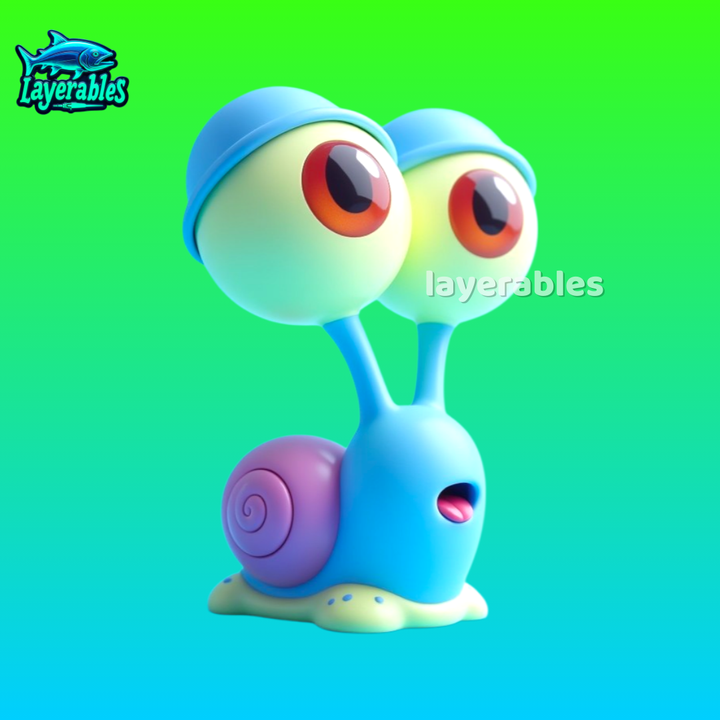 3D Printable Gary the Snail STL File – SpongeBob 3D Print Model – Cute ...