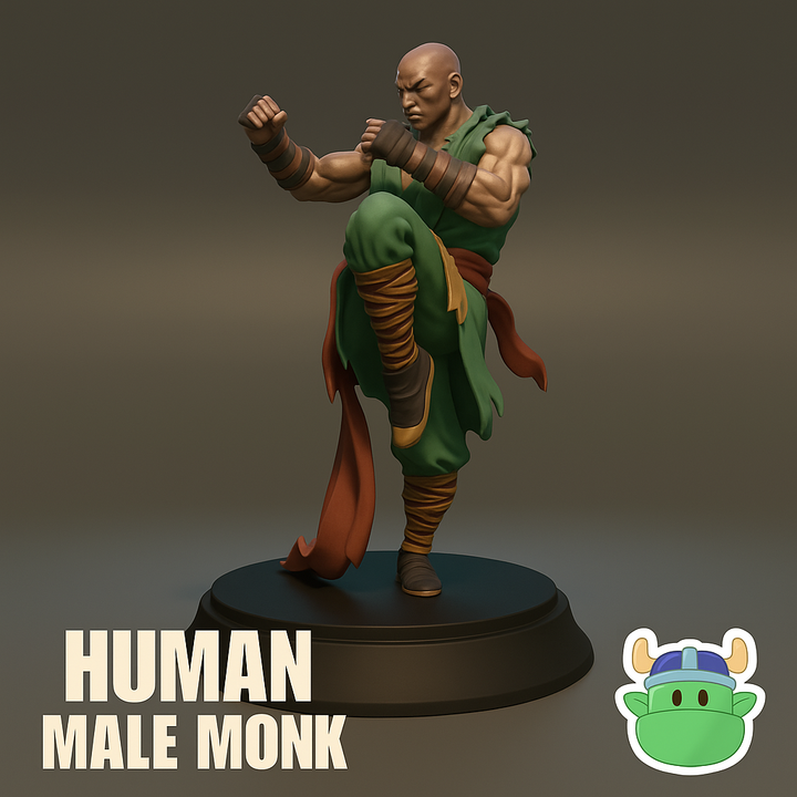 3D Printable Male Human Monk by Tenda Orc Studio