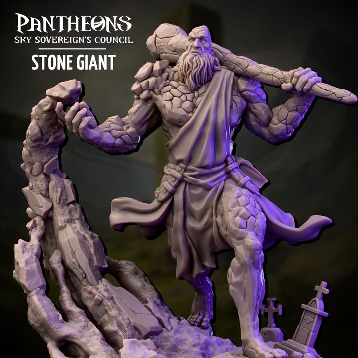 3D Printable Pantheons: Stone Giant by Sordane Publishing