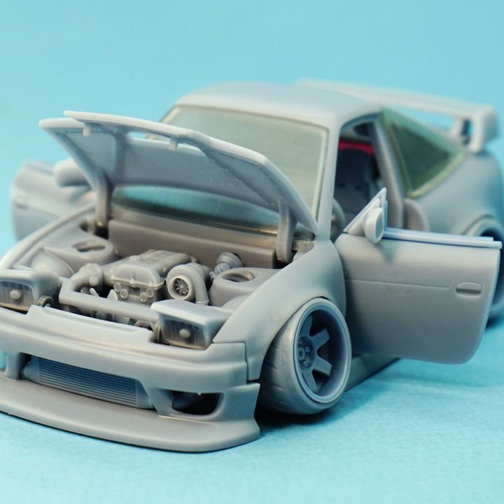 3D Printable 200SX rps13 tooned car model kit by Kirill Krivov