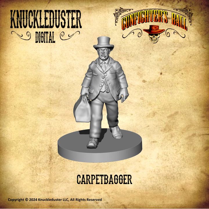 3D Printable Carpetbagger by Knuckleduster Digital