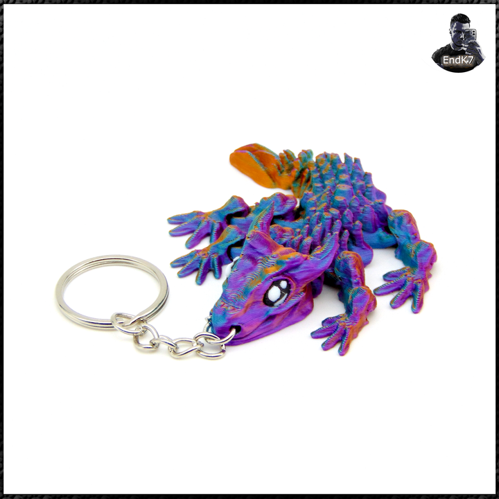 3D Printable Glorious Baby Dragon Keychain by EndK7
