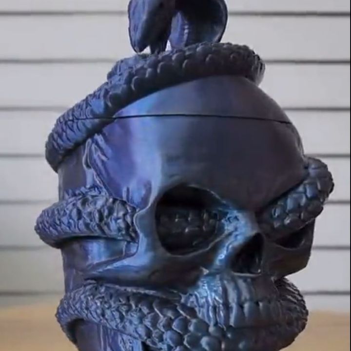 3D Printable Snake Skull Jar - STL Format 3D Printable Ready File by ...