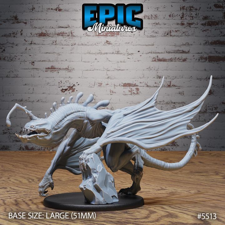 3D Printable Angler Drake / Water Dragon Creature / Ocean Beast ...