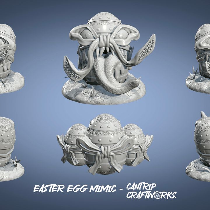 3D Printable Easter Egg Mimic - Cantrip Craftworks by Cantrip Craftworks