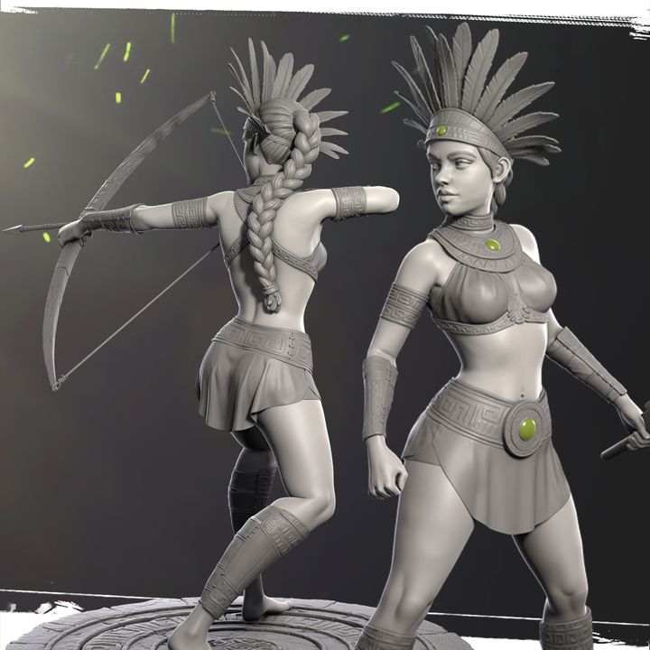 3D Printable Aztec Warrior by stl_figurines