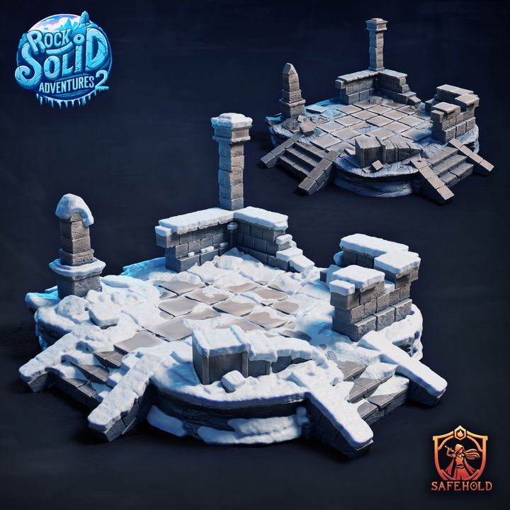 3D Printable Rock Solid 2: Ruins Platform by Safehold