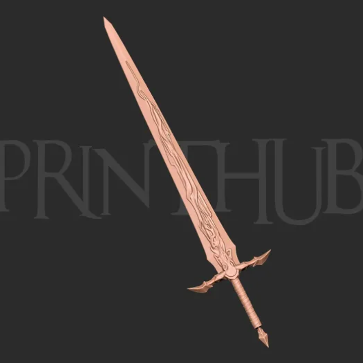 3D Printable Demon King's Longsword for cosplay by Printhub