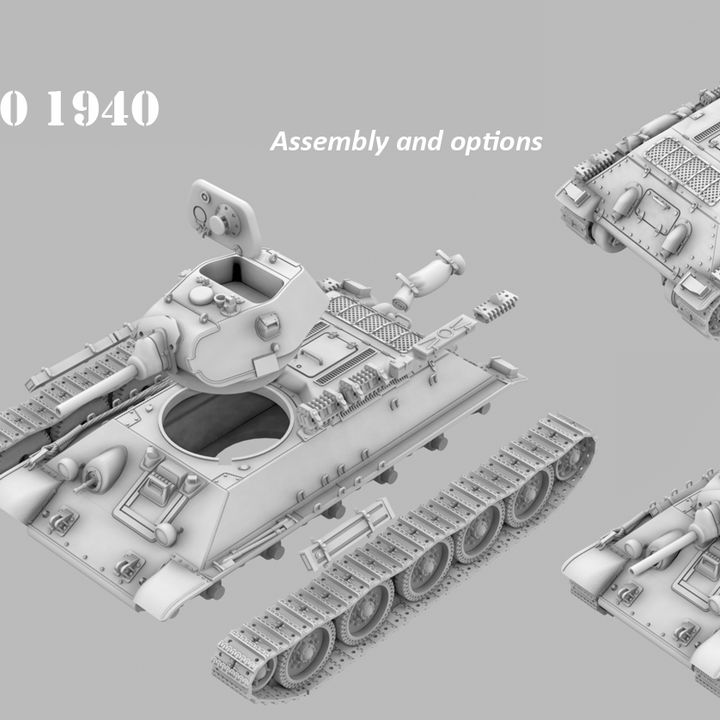 3D Printable T34-76 M40 1940 by Counlane Models